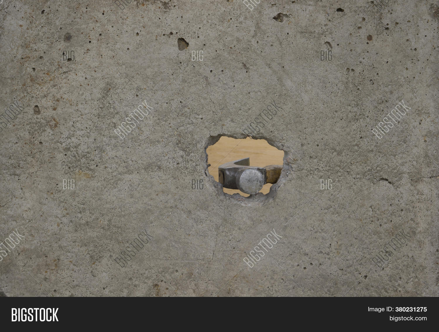 Hammer Breaks Through Image & Photo (Free Trial) | Bigstock
