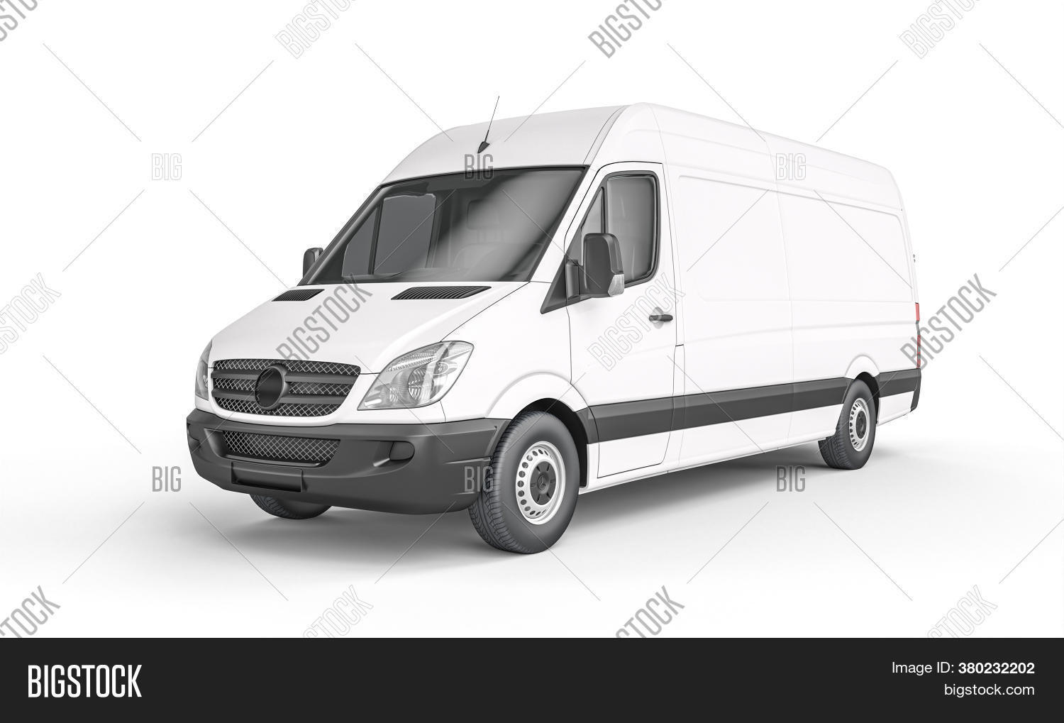 White Cargo Van On Image & Photo (Free Trial) | Bigstock