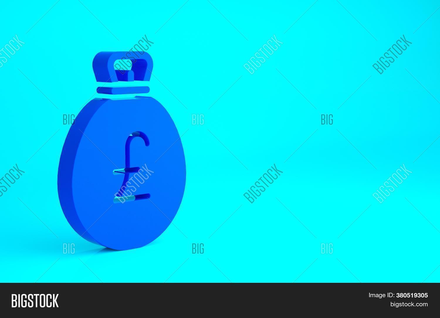Blue Money Bag Pound Image & Photo (Free Trial) | Bigstock
