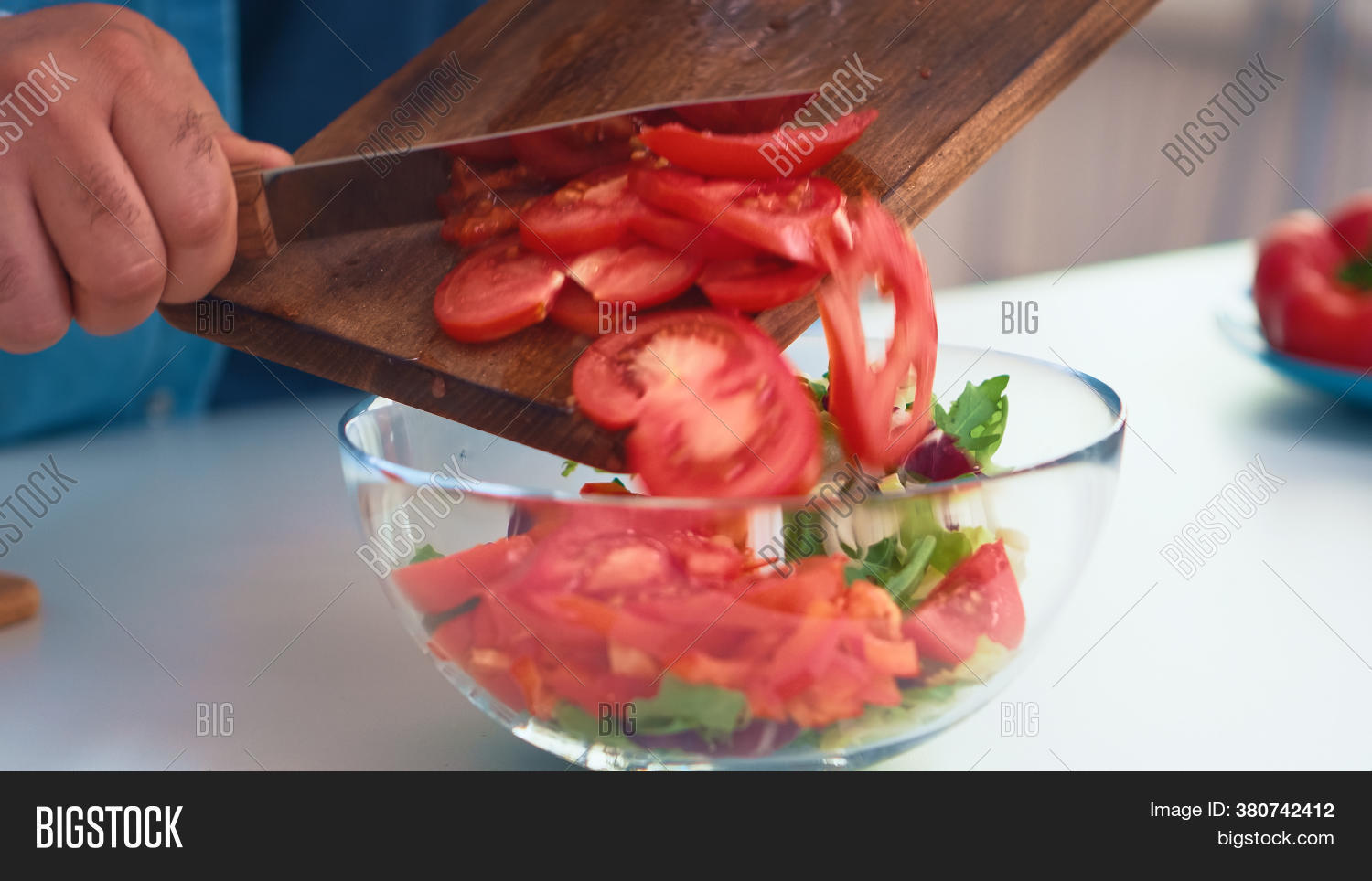 Husband Mixing Salad Image & Photo (Free Trial) | Bigstock