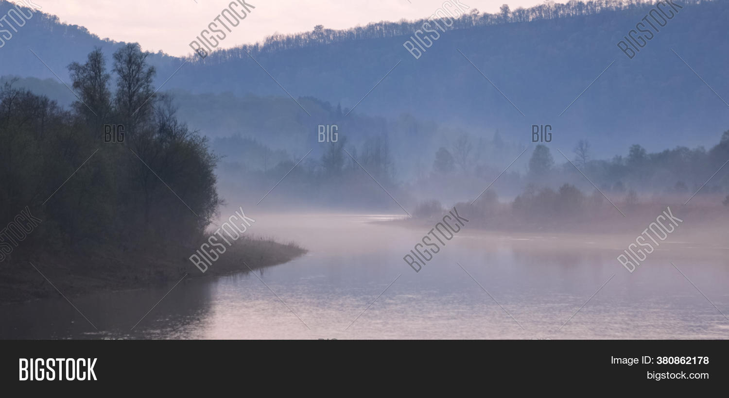 Rain Taiga Over River Image & Photo (Free Trial) | Bigstock