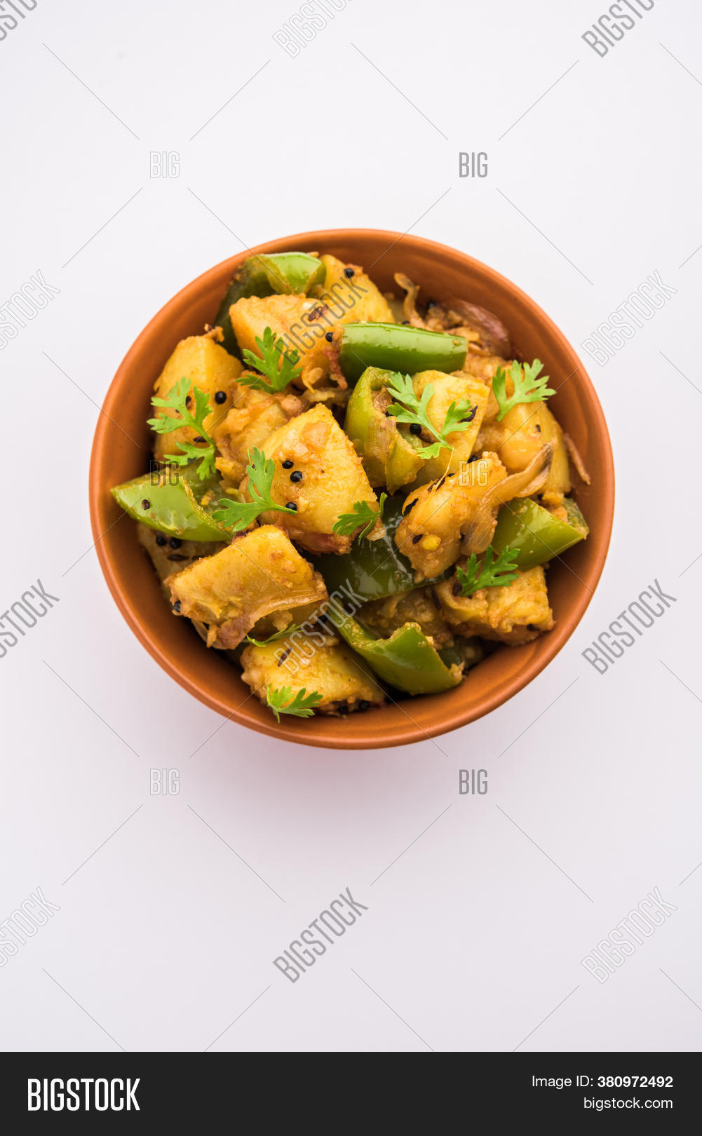 Aloo Shimla Mirch Image & Photo (Free Trial) | Bigstock