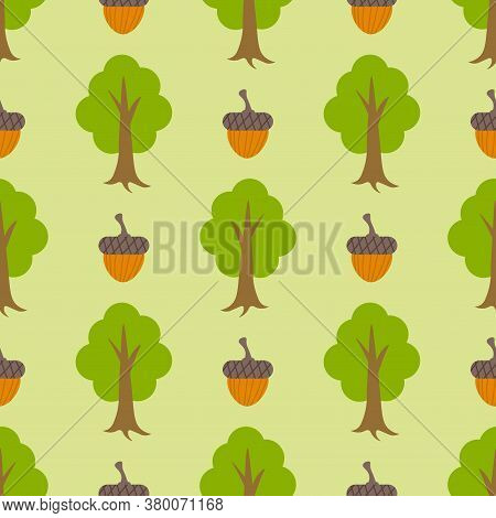 Cute Cartoon Acorns Vector & Photo (Free Trial) | Bigstock