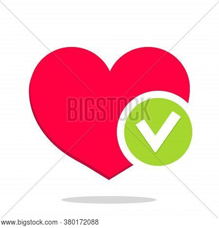 Heart Tick. Icon Vector & Photo (Free Trial) | Bigstock