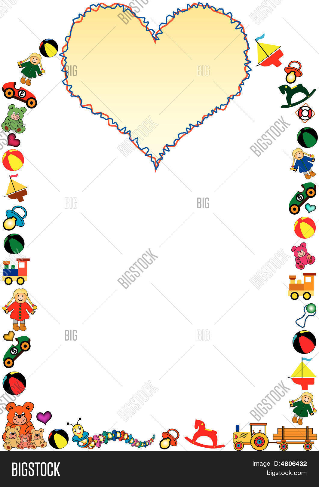 Colorful Toys Border Vector & Photo (Free Trial) | Bigstock