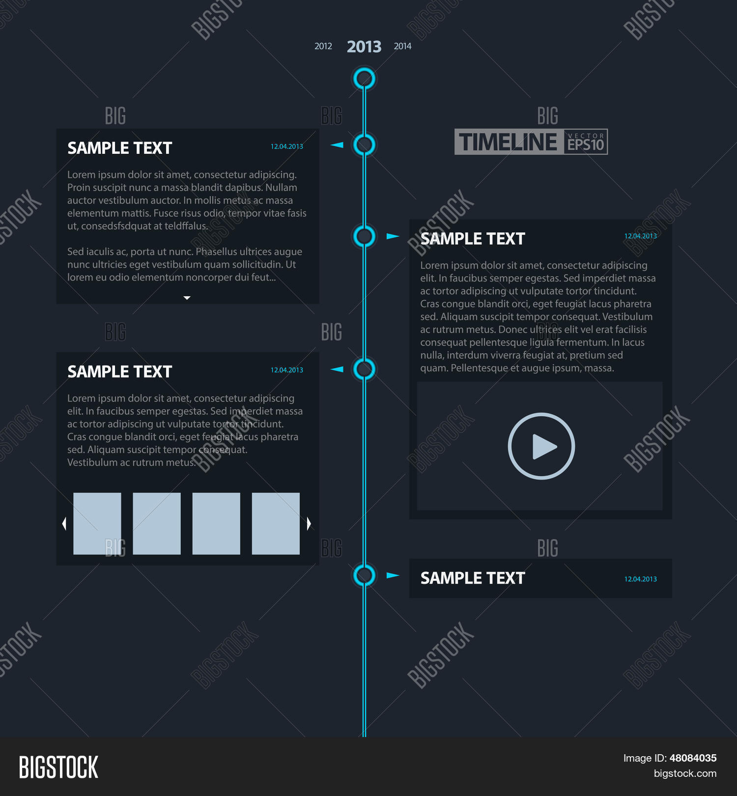 Dark Timeline Vector & Photo (Free Trial) | Bigstock