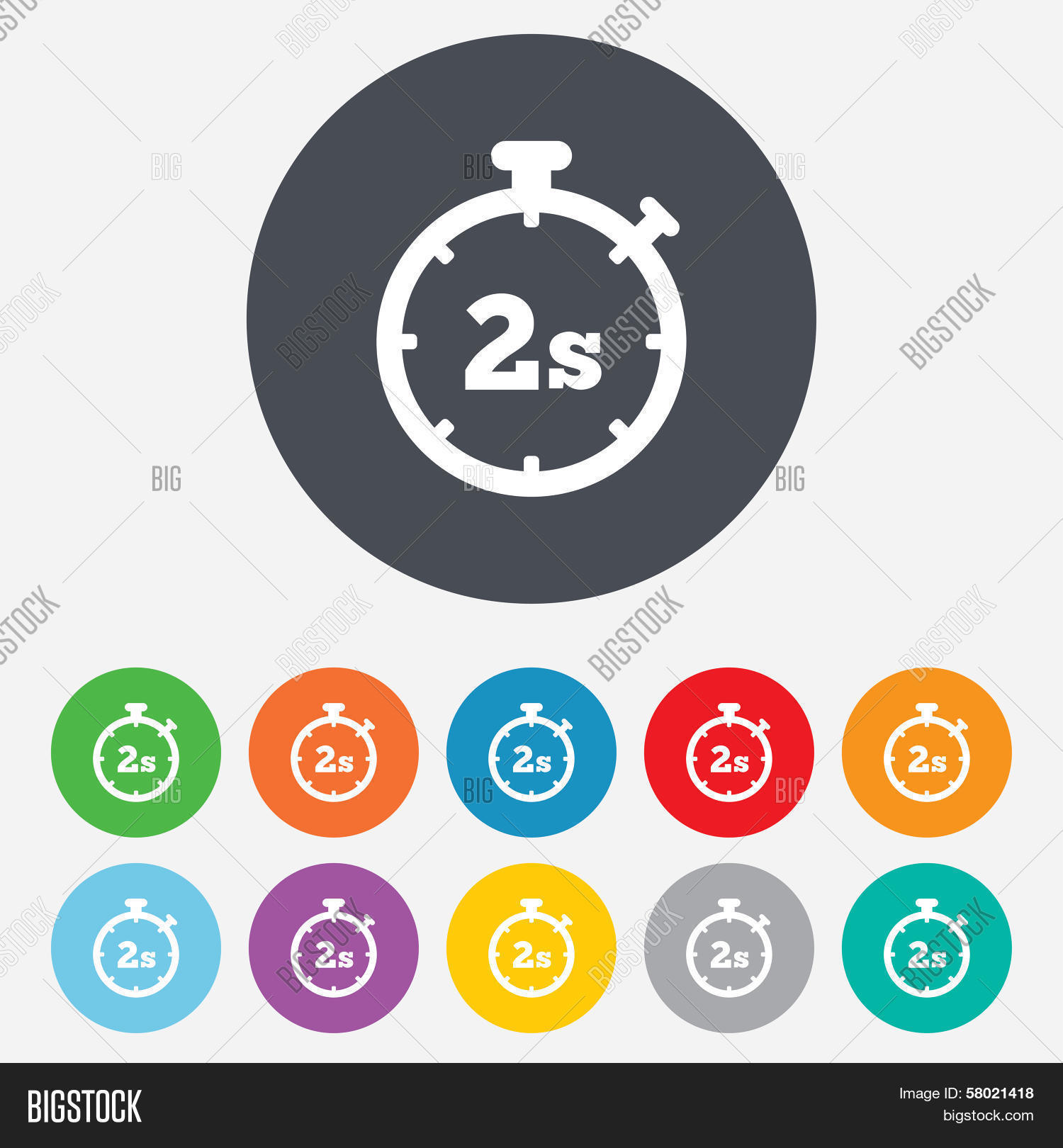 Timer 2s Sign Icon. Vector & Photo (Free Trial) | Bigstock
