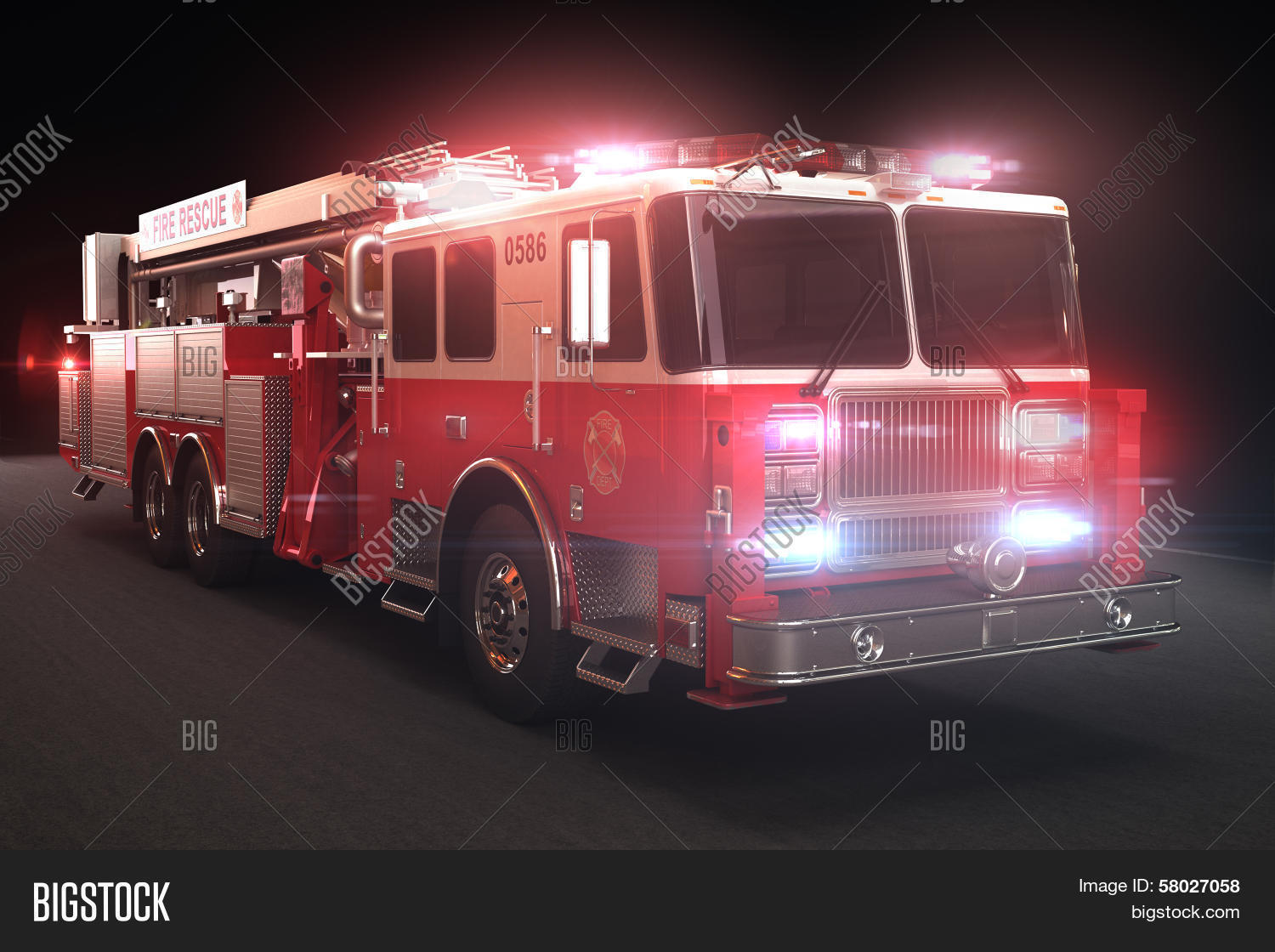 Fire Truck Lights Image & Photo (Free Trial) | Bigstock