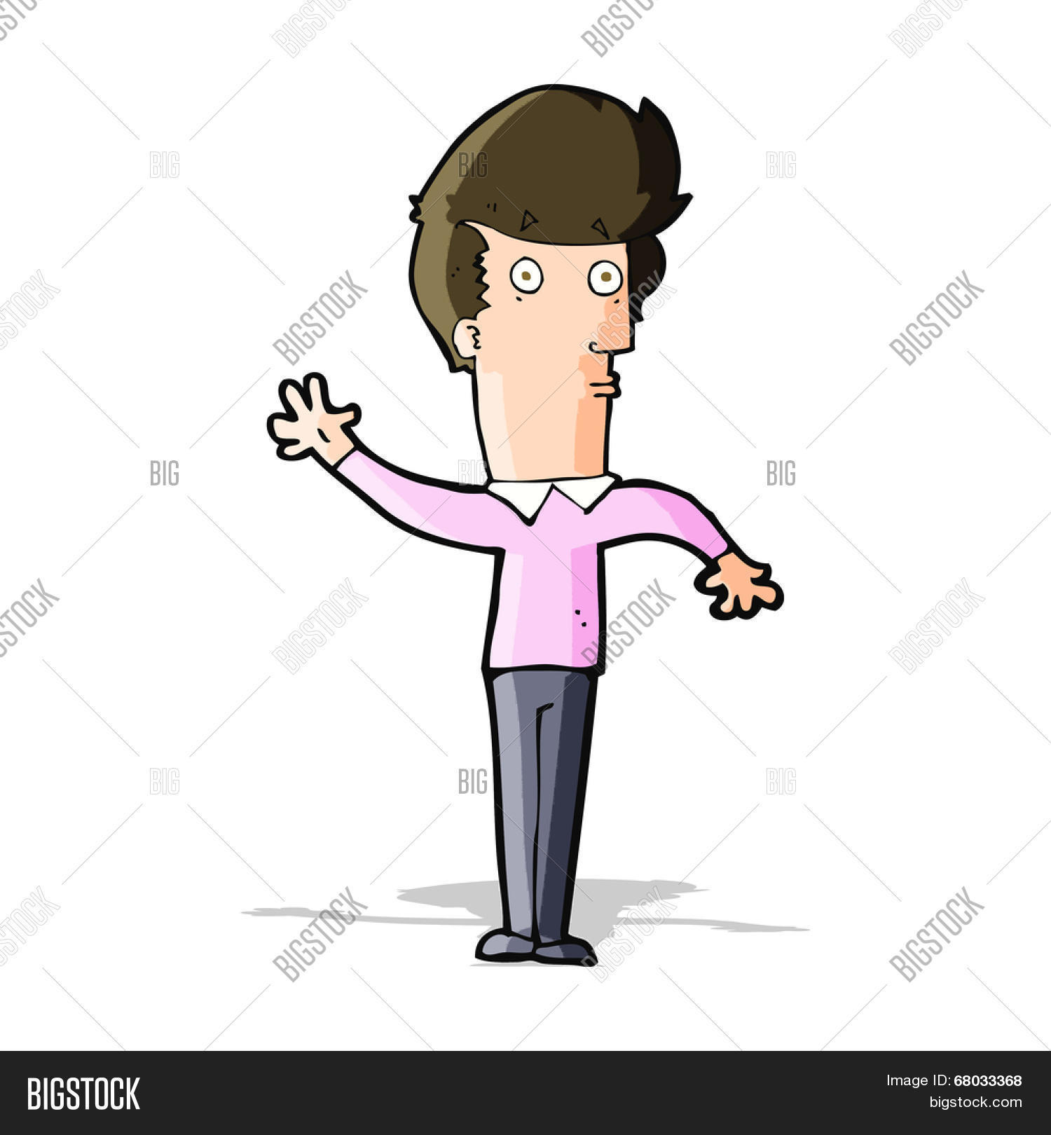 Cartoon Nervous Man Vector & Photo (Free Trial) | Bigstock