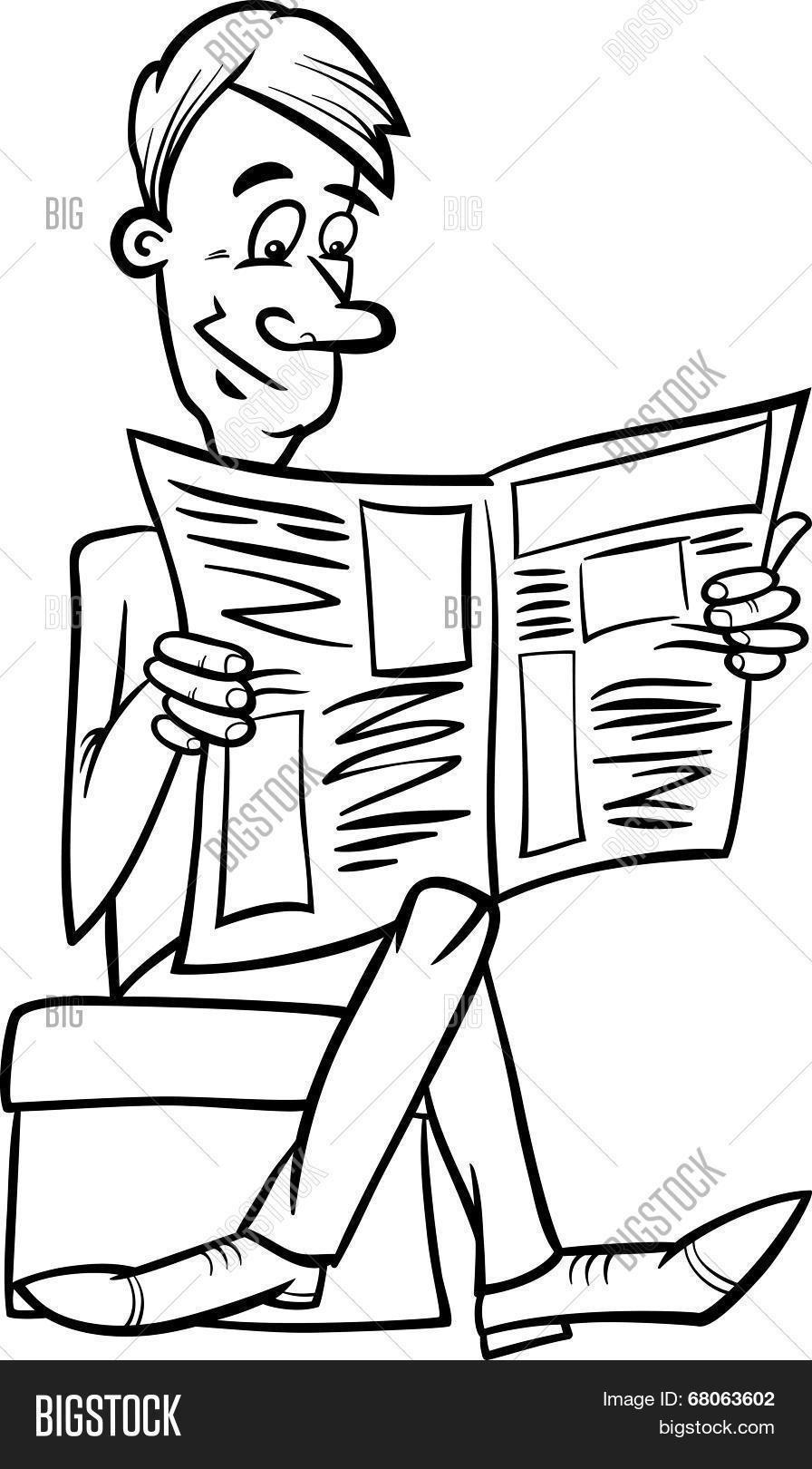 Man Newspaper Vector & Photo (Free Trial) | Bigstock