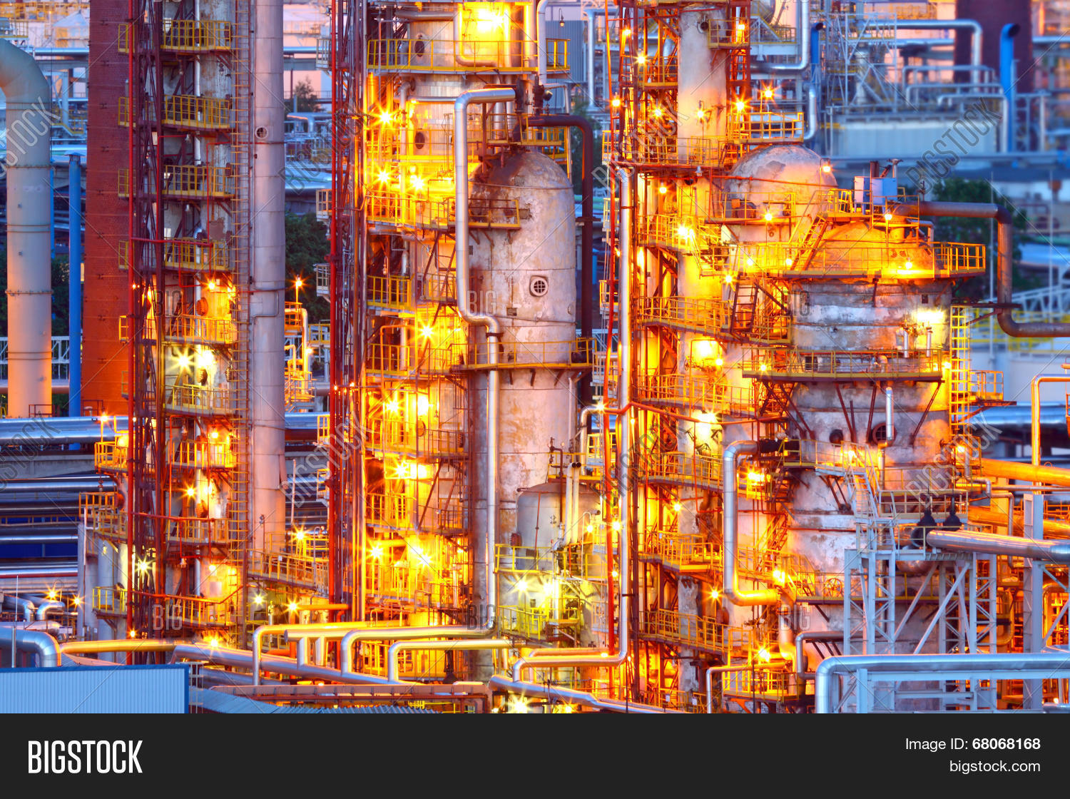 Refinery Night Image & Photo (Free Trial) | Bigstock