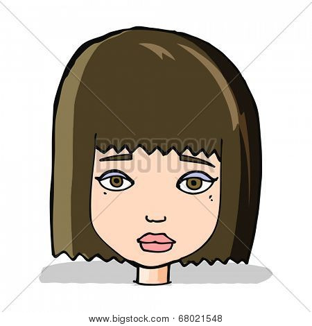 Cartoon Female Face Vector & Photo (Free Trial) | Bigstock