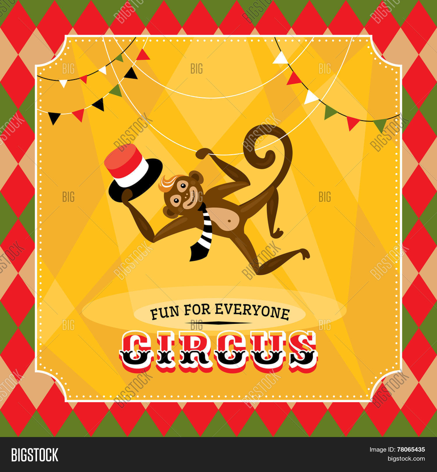 Vintage Circus Card Vector & Photo (Free Trial) | Bigstock