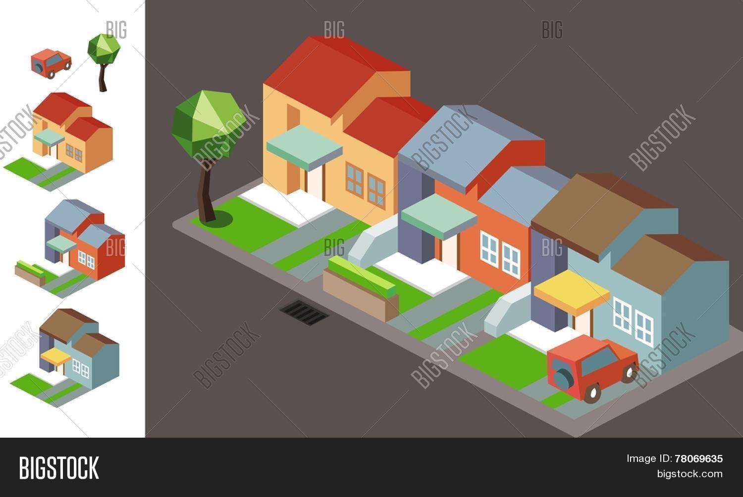 Isometric Night Vector & Photo (Free Trial) | Bigstock