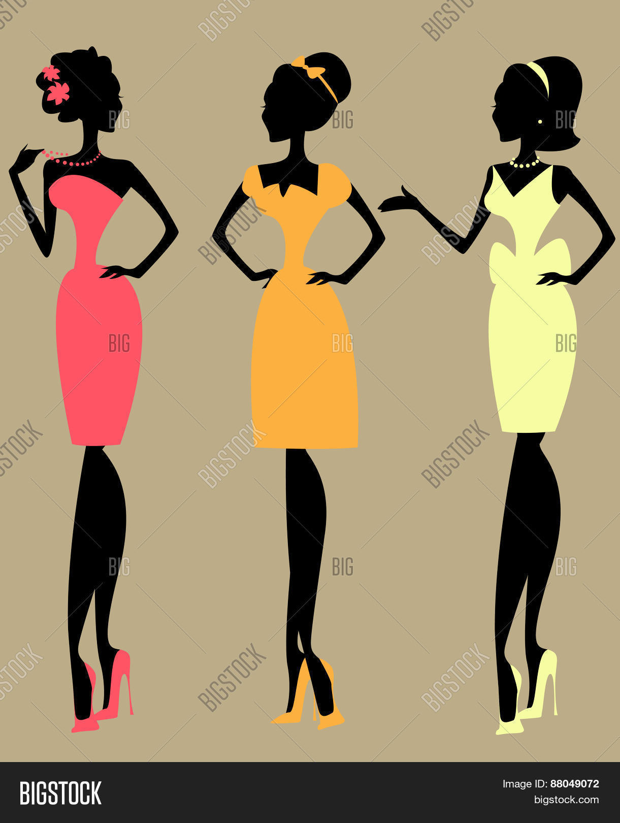 Silhouette Three Vector & Photo (Free Trial) | Bigstock