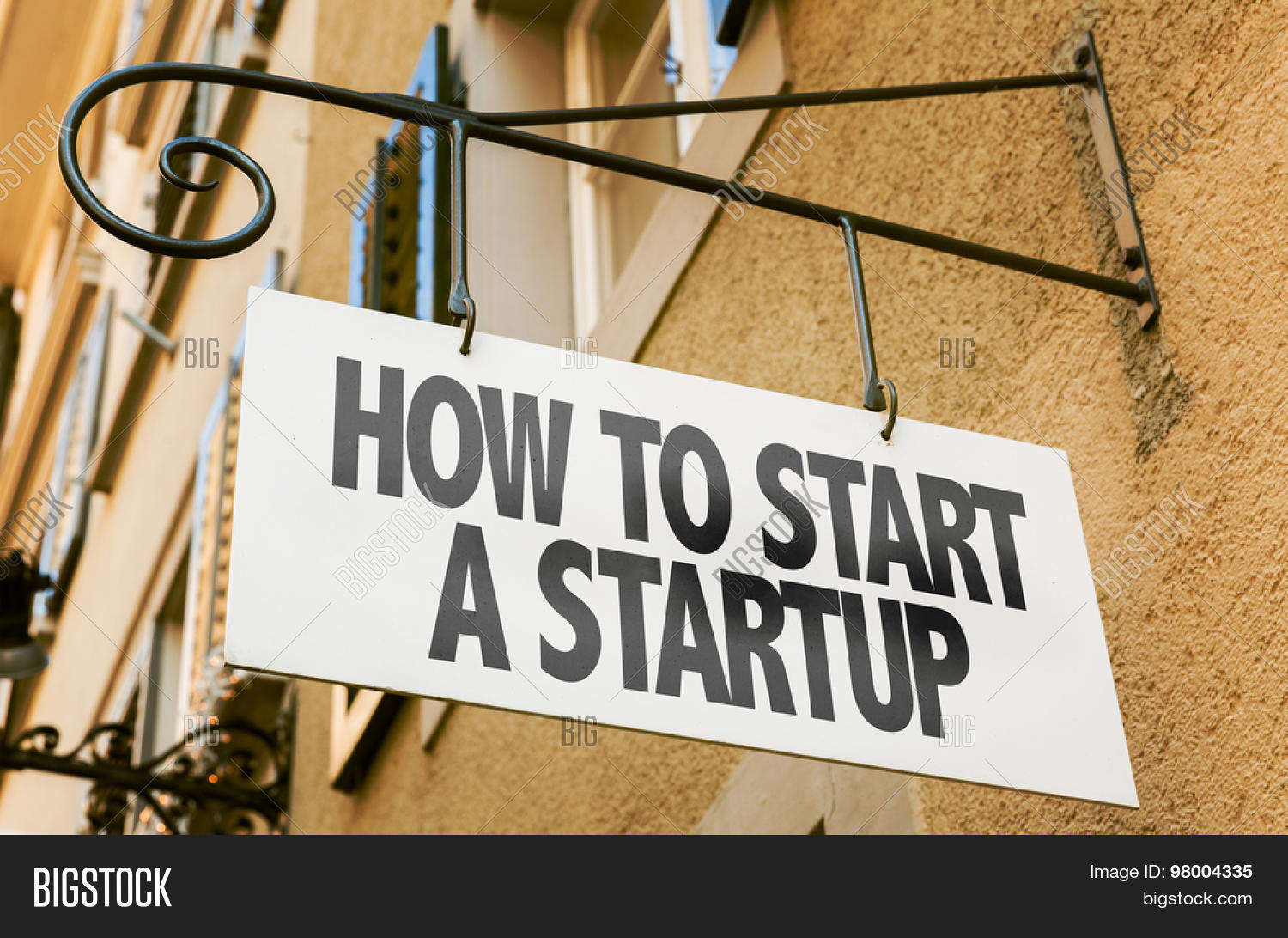 How Start Startup Sign Image & Photo (Free Trial) | Bigstock