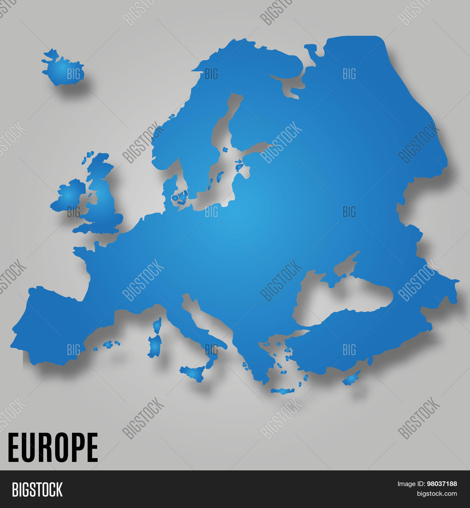 EUROPE MAP VECTOR Vector & Photo (Free Trial) | Bigstock