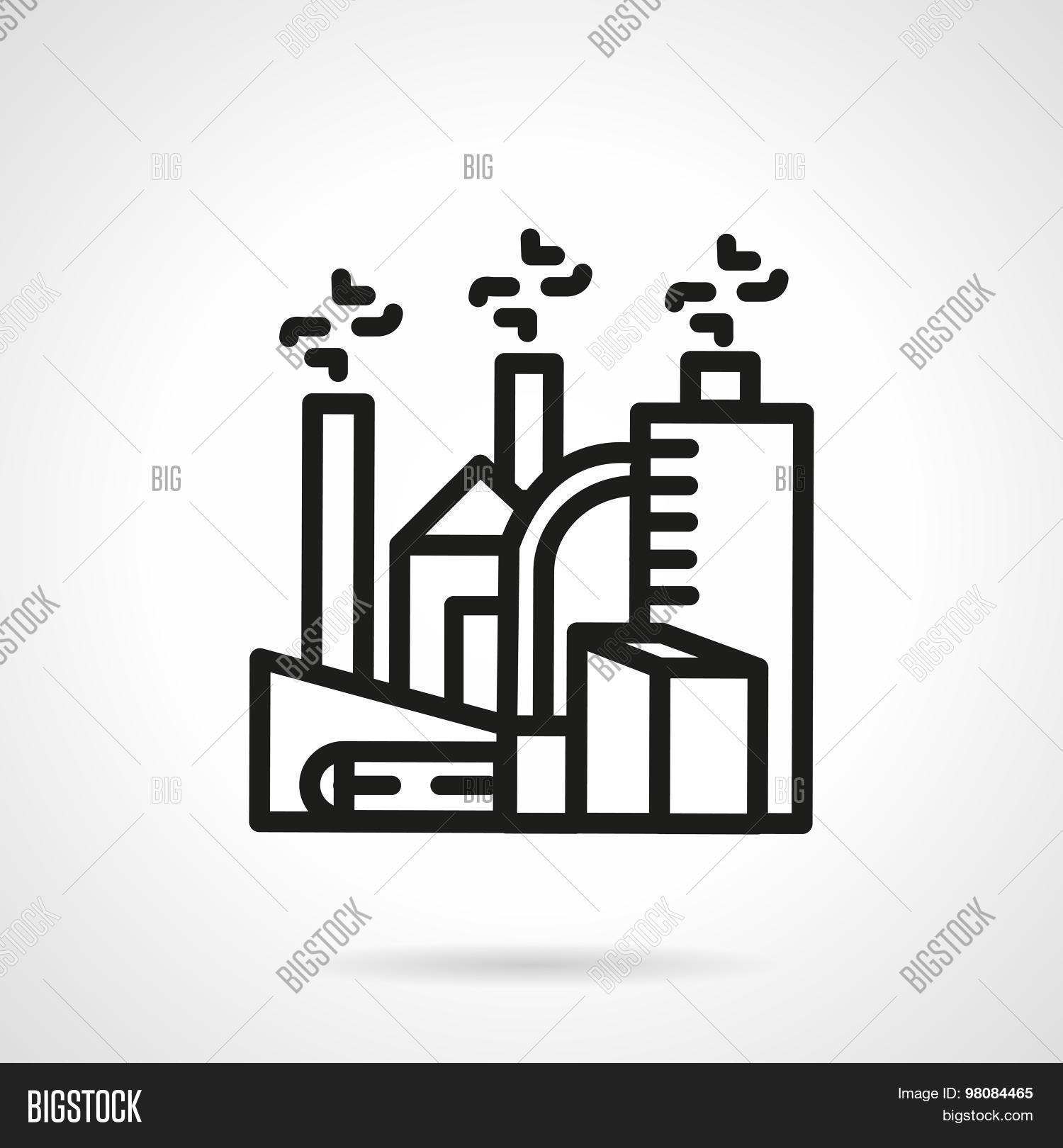 Chemical Plant Line Vector & Photo (Free Trial) | Bigstock