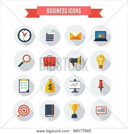 Flat Business Icons Vector & Photo (Free Trial) | Bigstock