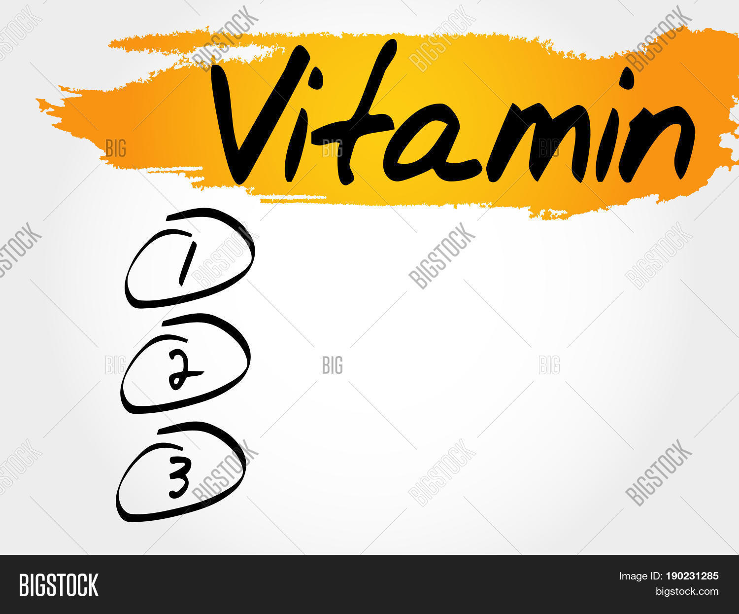 Vitamin Blank List, Image & Photo (Free Trial) | Bigstock