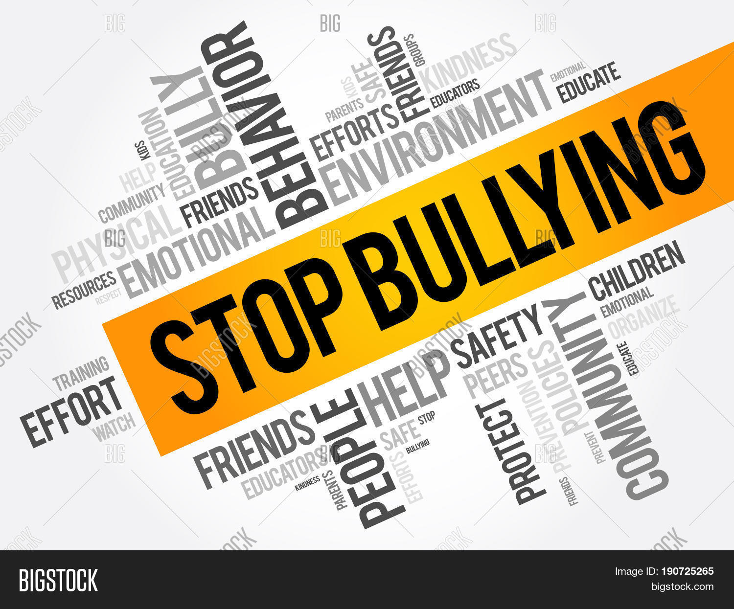 Stop Bullying Word Image & Photo (Free Trial) | Bigstock