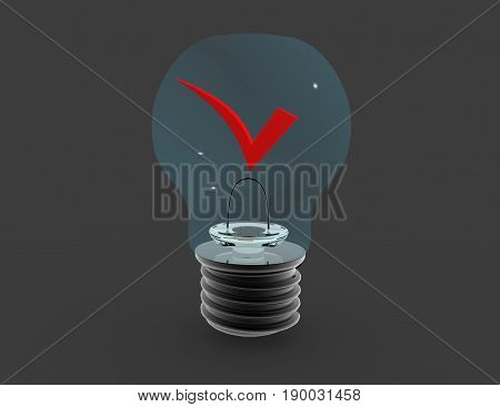 Light Bulb Check Mark Image & Photo (Free Trial) | Bigstock