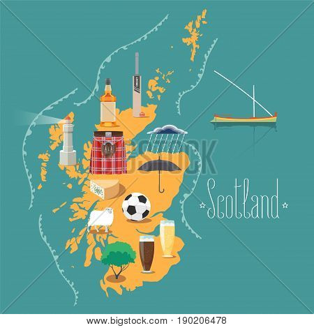 Map Scotland Vector Vector & Photo (Free Trial) | Bigstock