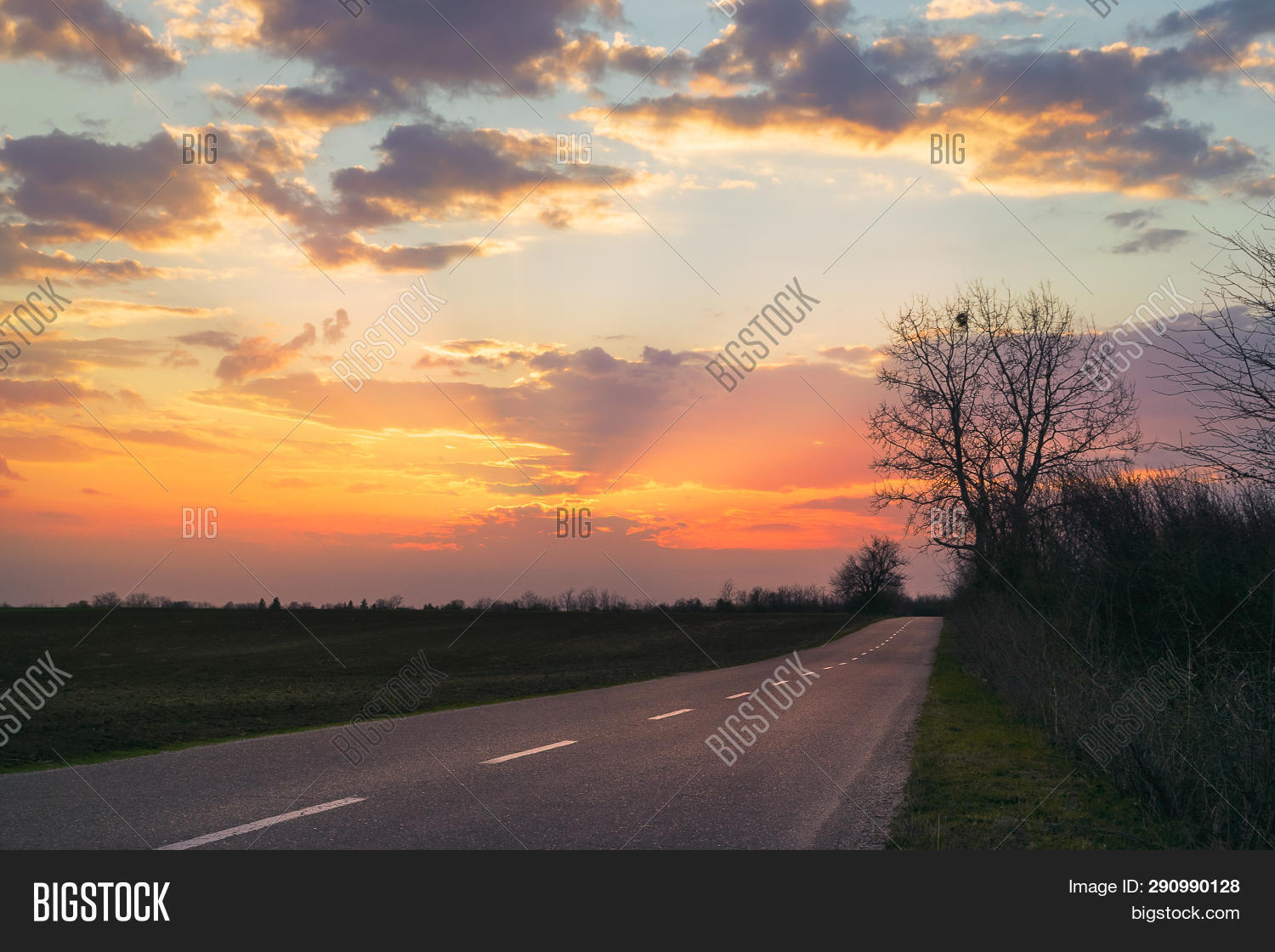 Sunset Countryside Image & Photo (Free Trial) | Bigstock