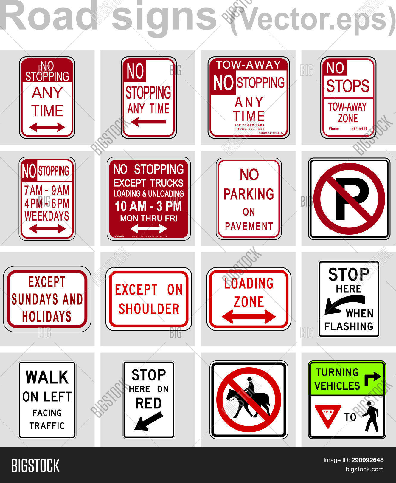 Traffic Sign Road Vector & Photo (Free Trial) | Bigstock