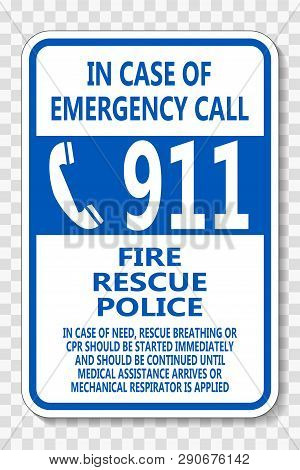 Call 911 Sign On Vector & Photo (Free Trial) | Bigstock