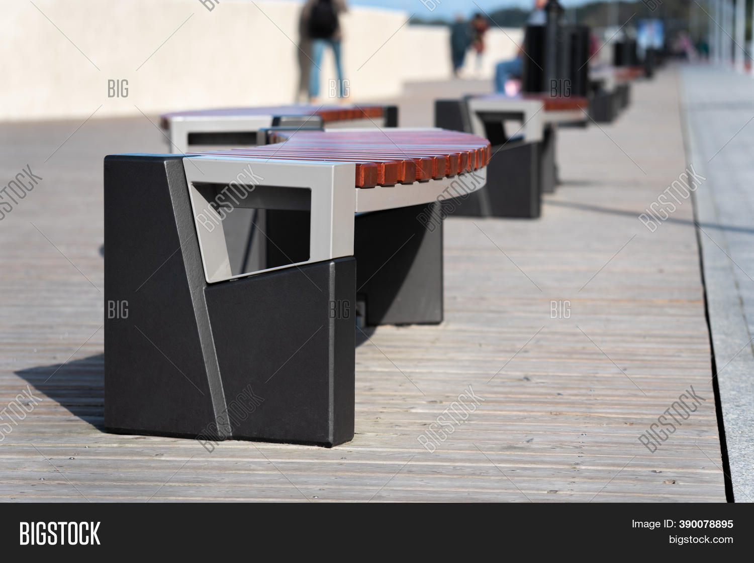 Modern Curved Benches Image & Photo (Free Trial) | Bigstock