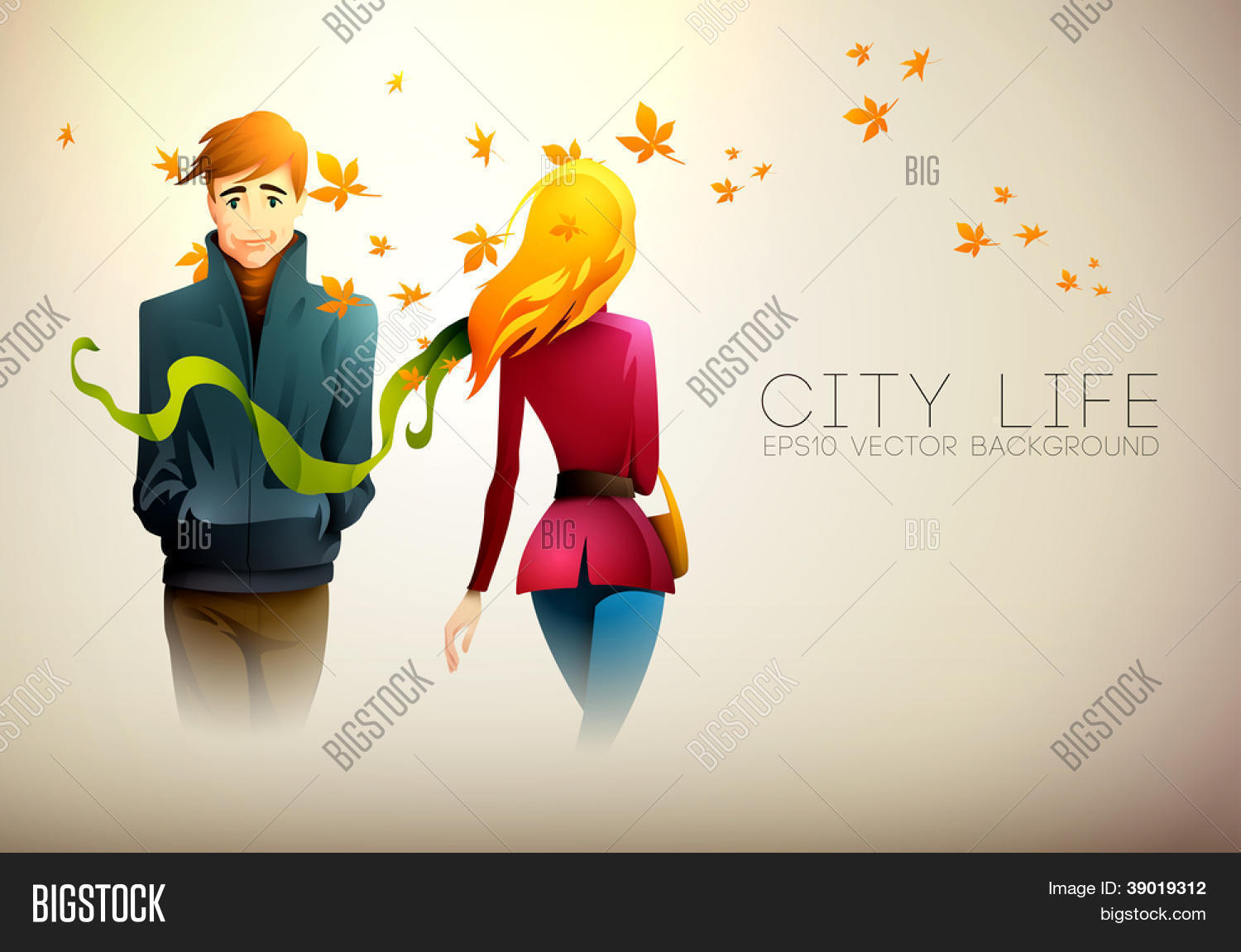 Woman Man Passing By Vector & Photo (Free Trial) | Bigstock