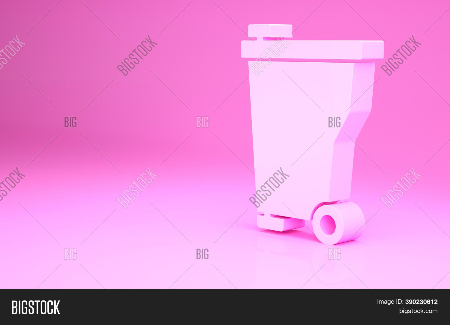 Pink Trash Can Icon Image & Photo (Free Trial) | Bigstock