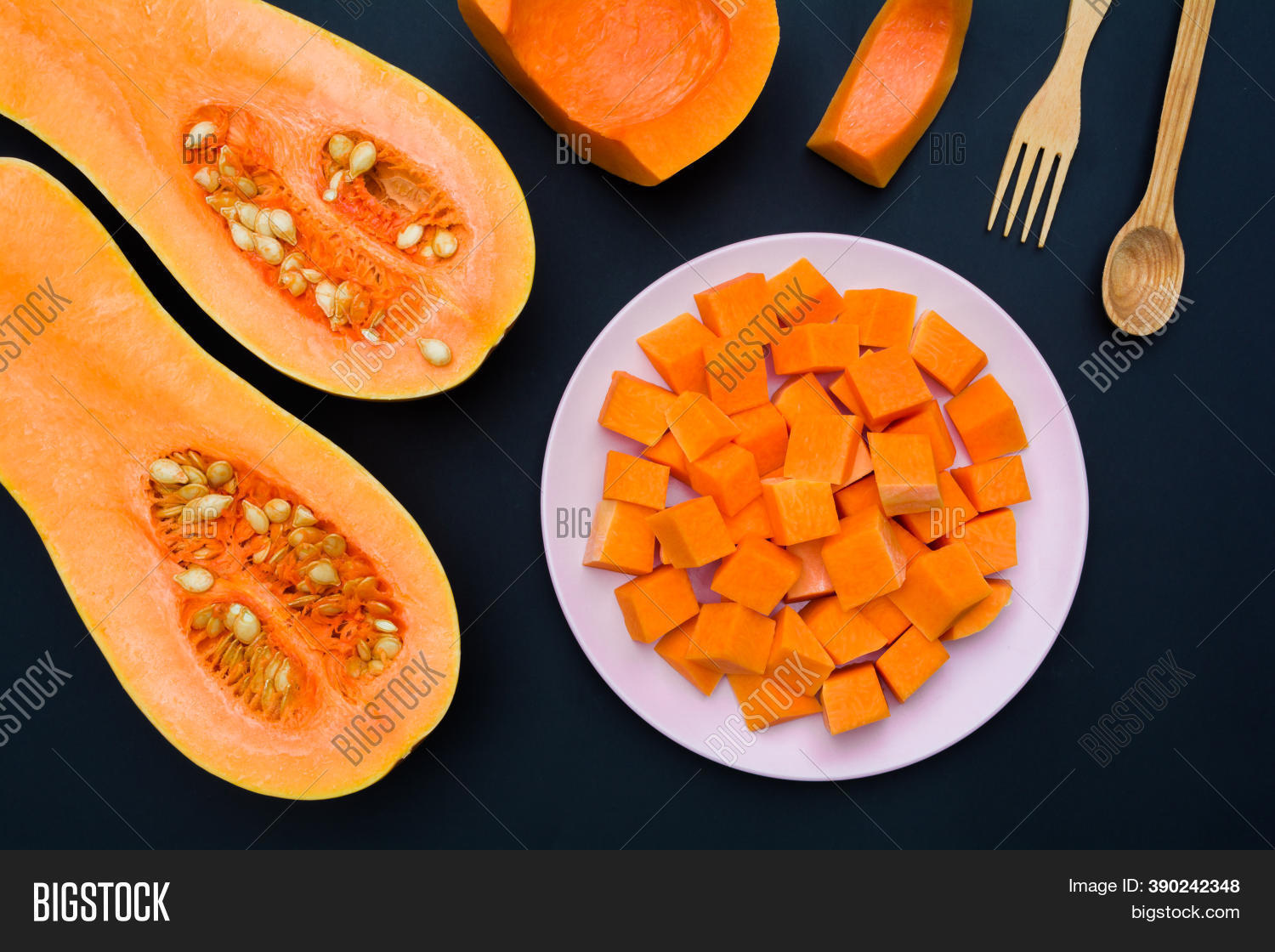 Raw Pumpkin Slices Cut Image & Photo (Free Trial) | Bigstock