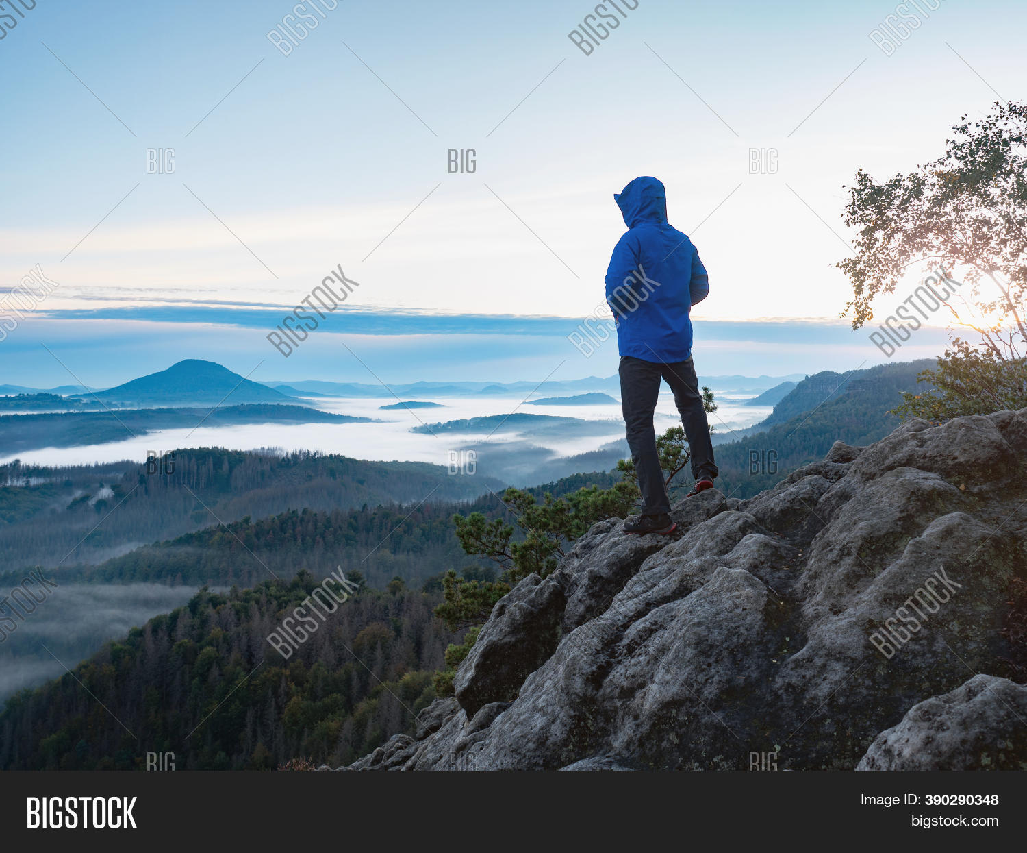 Hiking Sunrise. Man Image & Photo (Free Trial) | Bigstock
