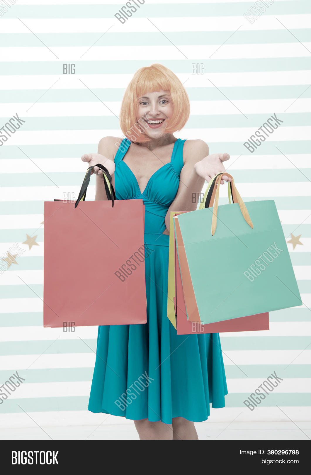Crazy Girl Shopping. Image & Photo (Free Trial) | Bigstock
