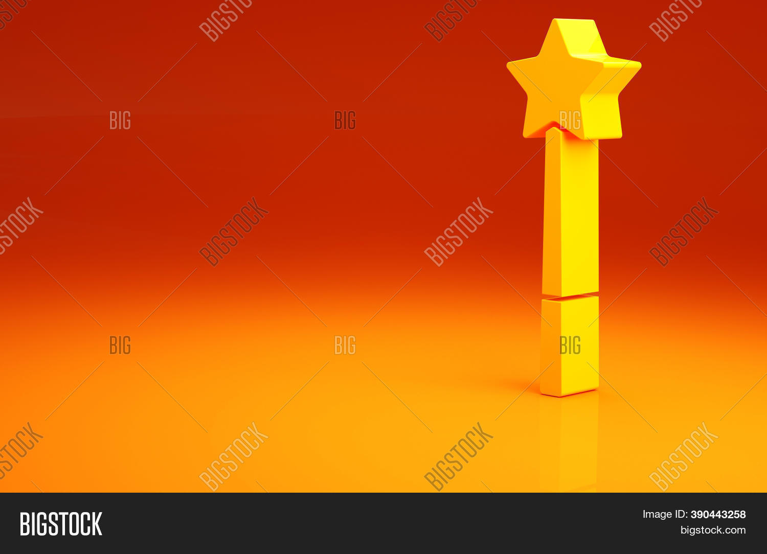Yellow Magic Wand Icon Image & Photo (Free Trial) | Bigstock