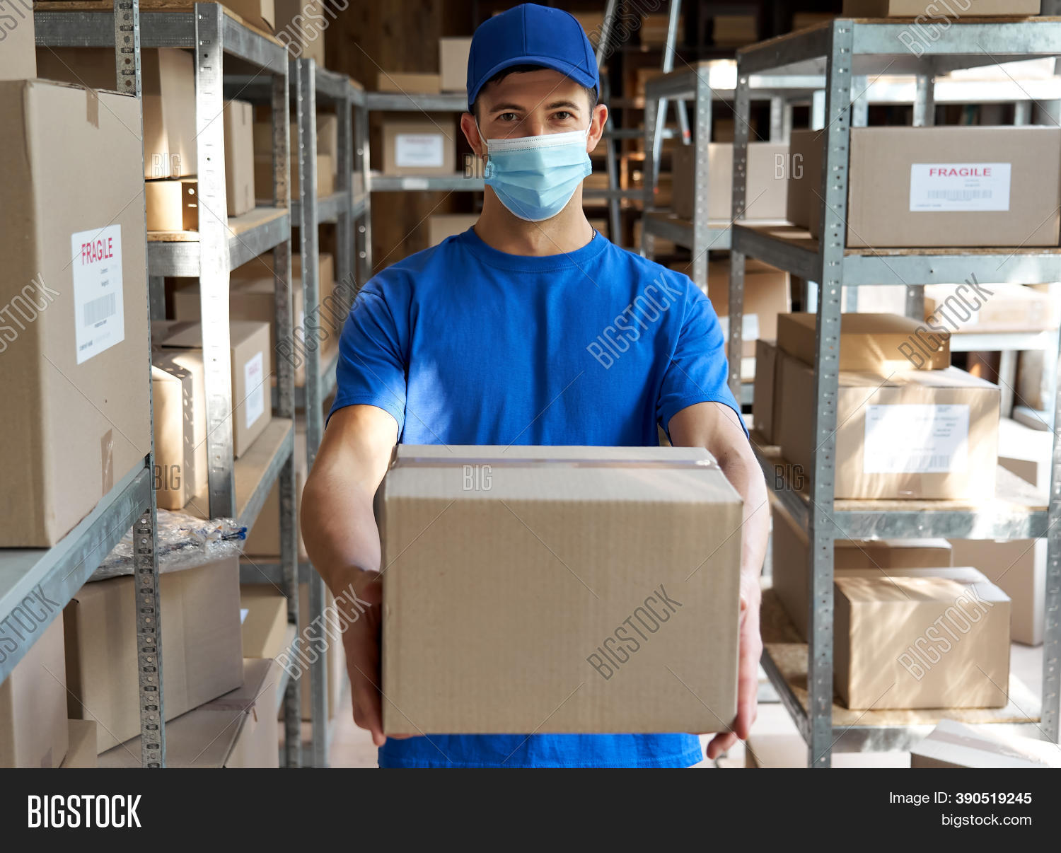 Male Courier Worker Image & Photo (Free Trial) | Bigstock