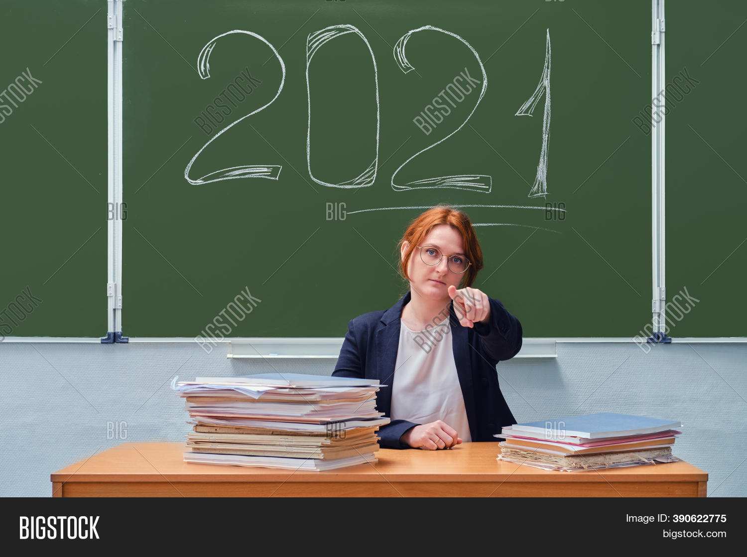 Teacher Points Finger Image & Photo (Free Trial) | Bigstock