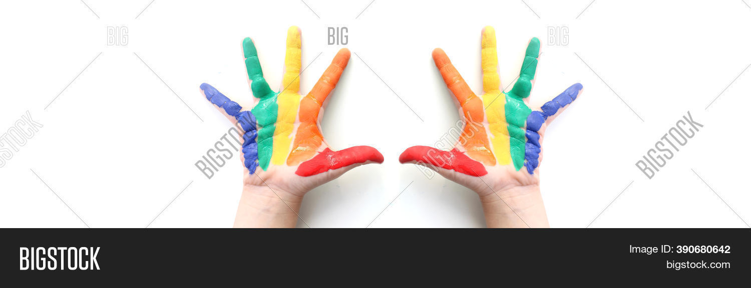 Rainbow Painted Hand Image & Photo (Free Trial) | Bigstock