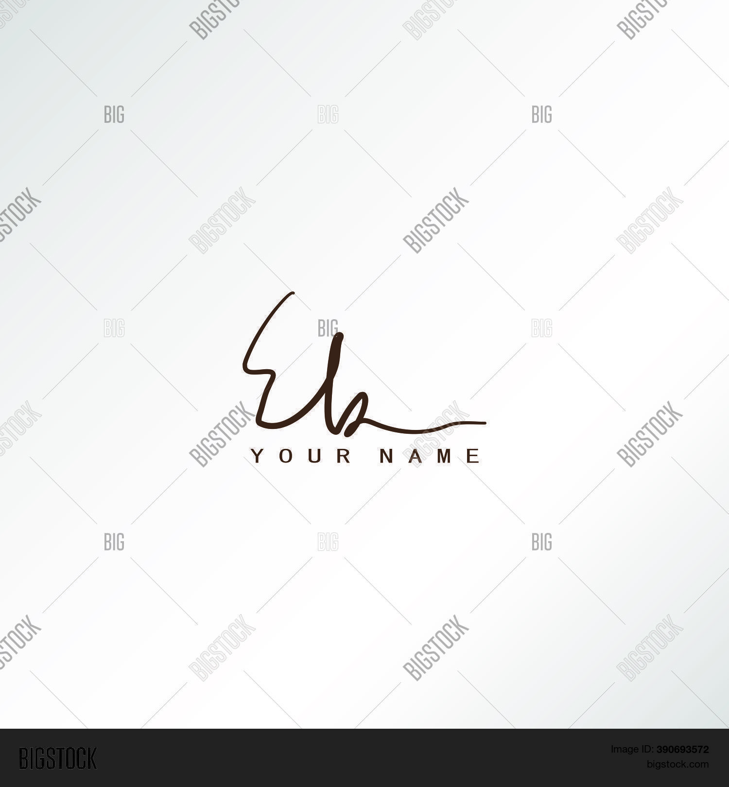 Signature Logo E B, Vector & Photo (Free Trial) | Bigstock