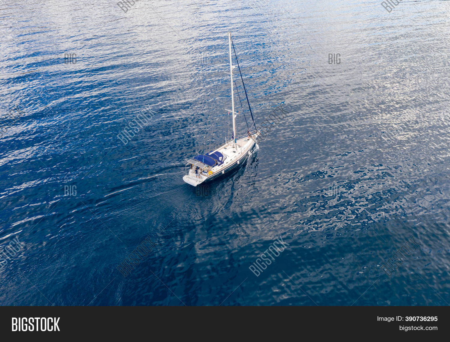 Sailing Boat On Calm Image & Photo (Free Trial) | Bigstock