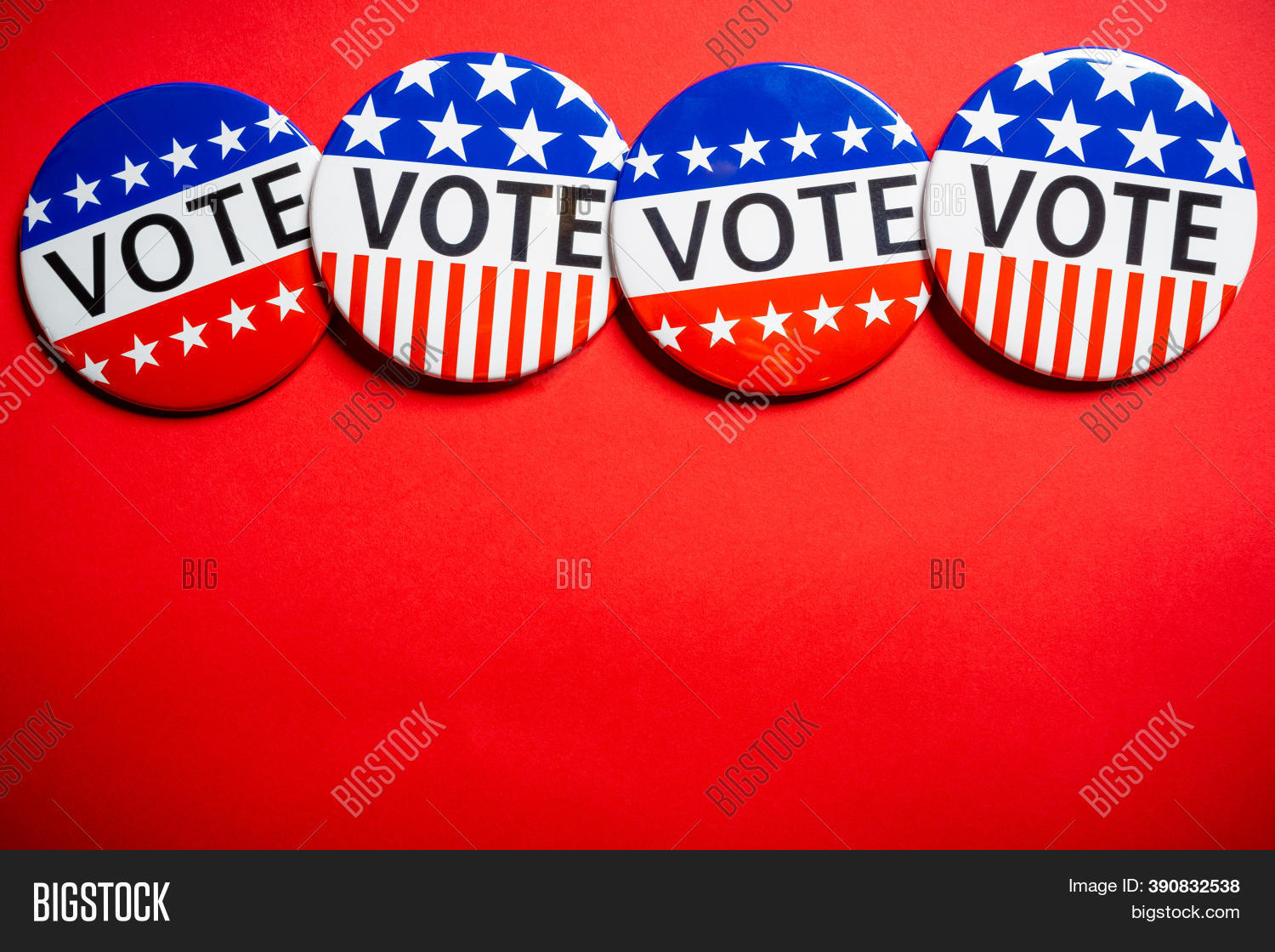 Vote Buttons On Red Image & Photo (Free Trial) | Bigstock