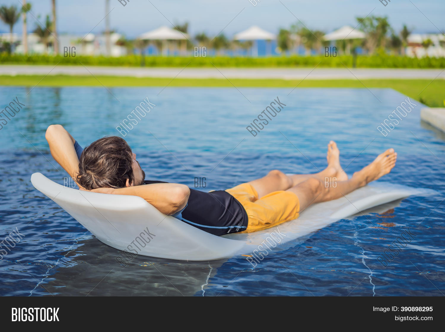 Relax Pool. Young Image & Photo (Free Trial) | Bigstock