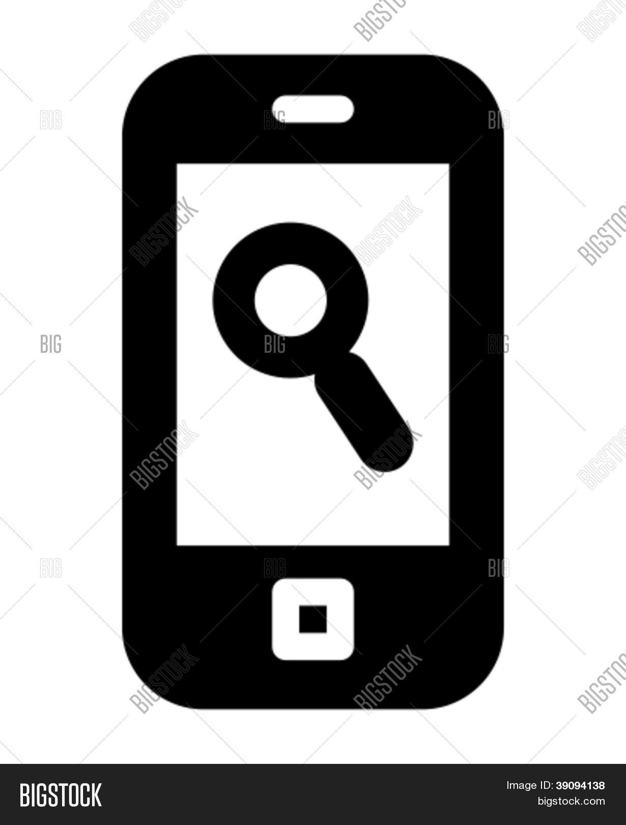 Mobile Phone Search Vector & Photo (Free Trial) | Bigstock