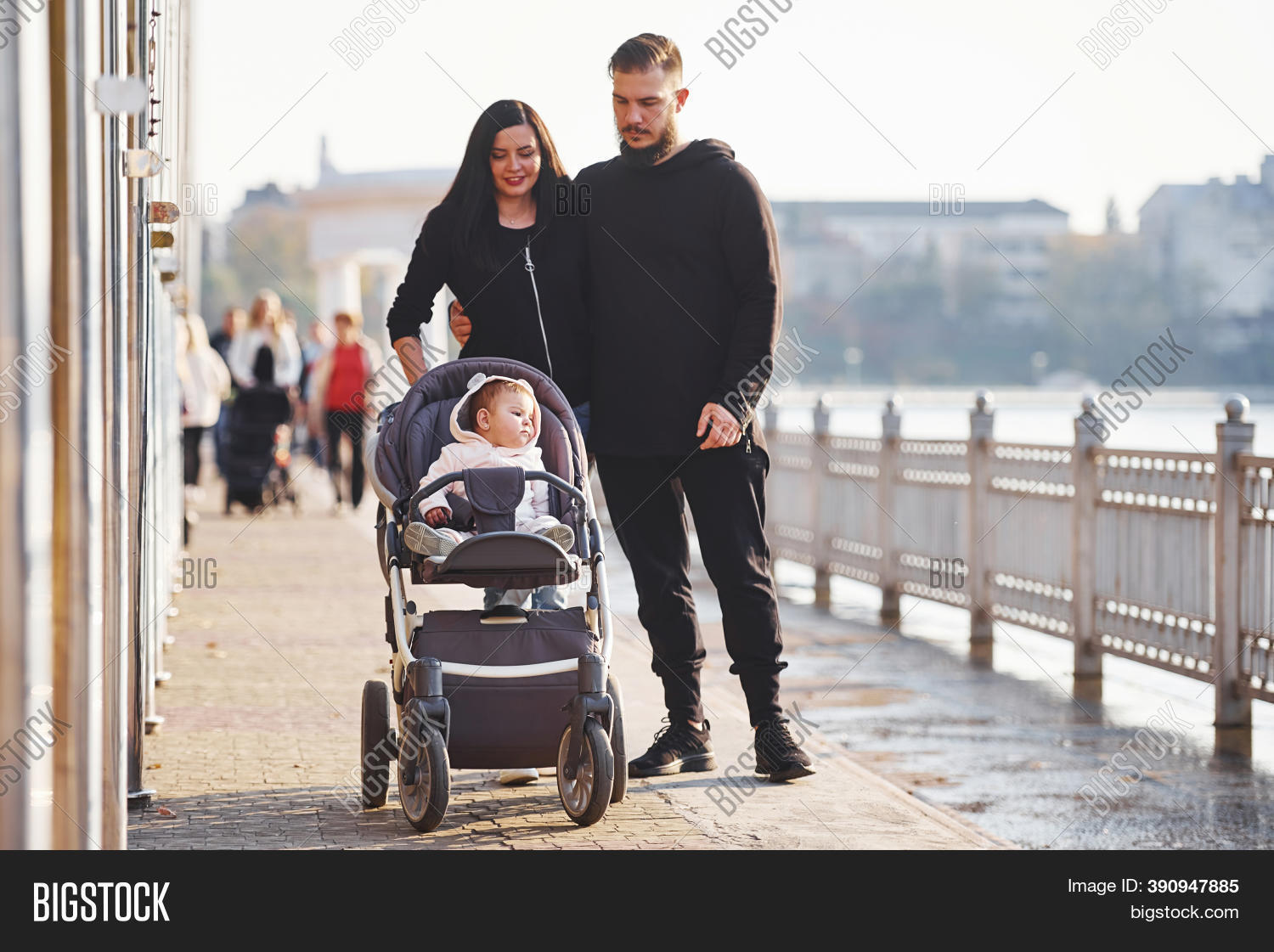 Cheerful Family Pram Image & Photo (Free Trial) | Bigstock