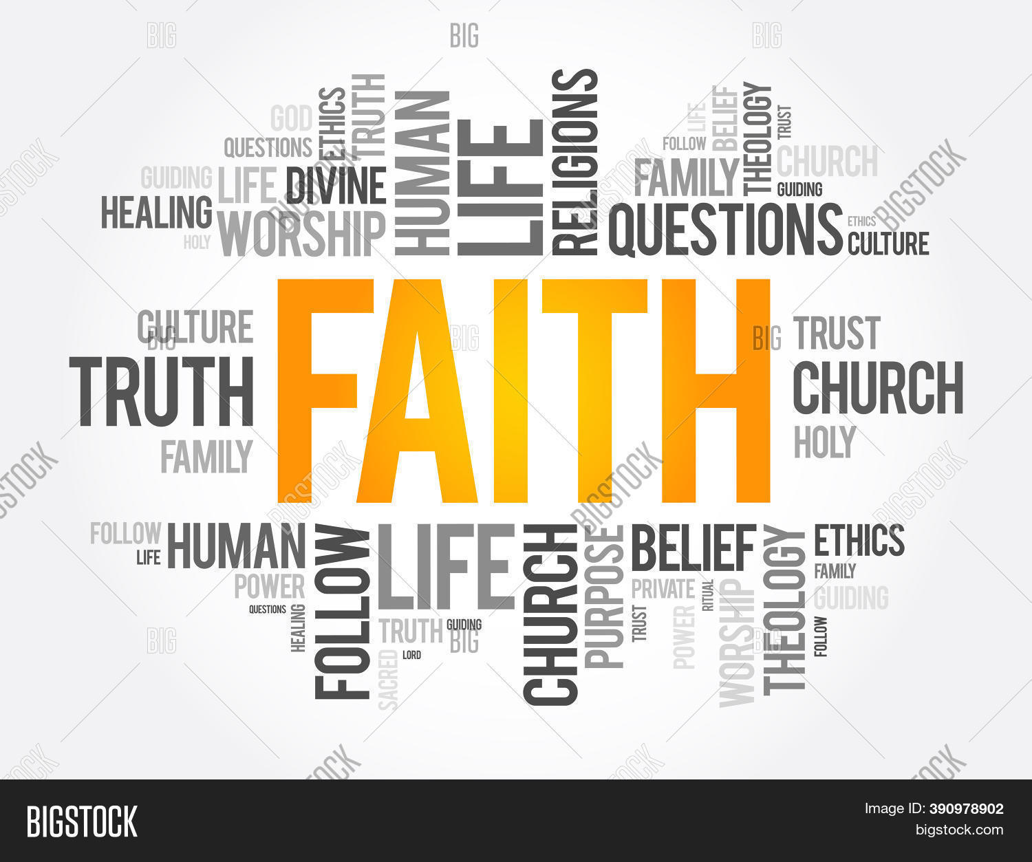 Faith Word Cloud Image & Photo (Free Trial) | Bigstock