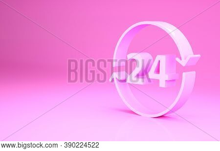 Pink Clock 24 Hours Image & Photo (Free Trial) | Bigstock