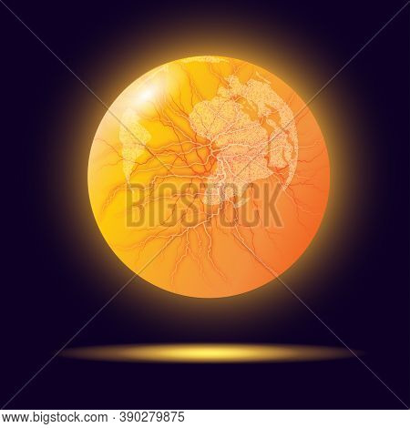 Map Planet. Yellow Vector & Photo (Free Trial) | Bigstock
