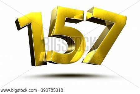 Number 157 Gold.3D Image & Photo (Free Trial) | Bigstock